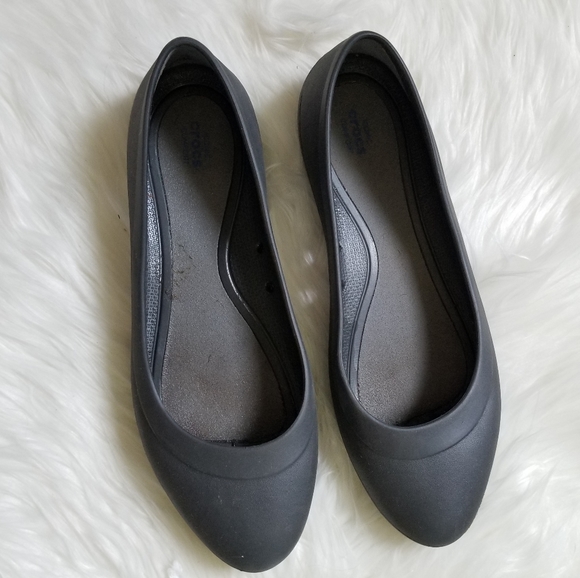 CROCS | Shoes | Croc Lina Ballet Flats In Gray | Poshmark